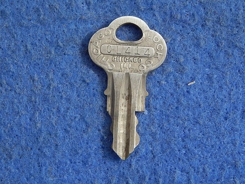 vintage coin op key: Chicago Lock key CL 414 | eBay