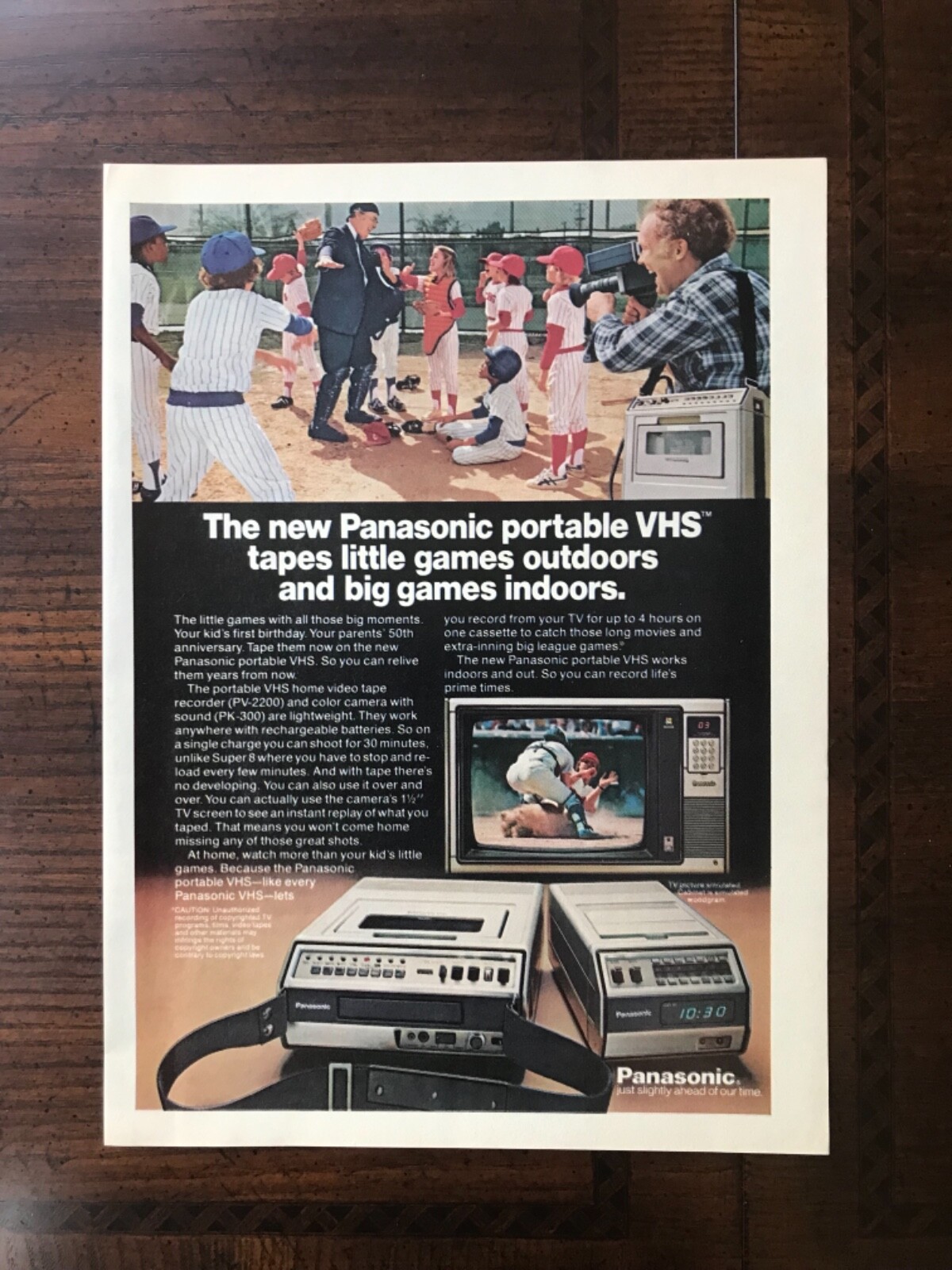 1979 vintage original print ad Panasonic Portable VHS Home Video Tape ...