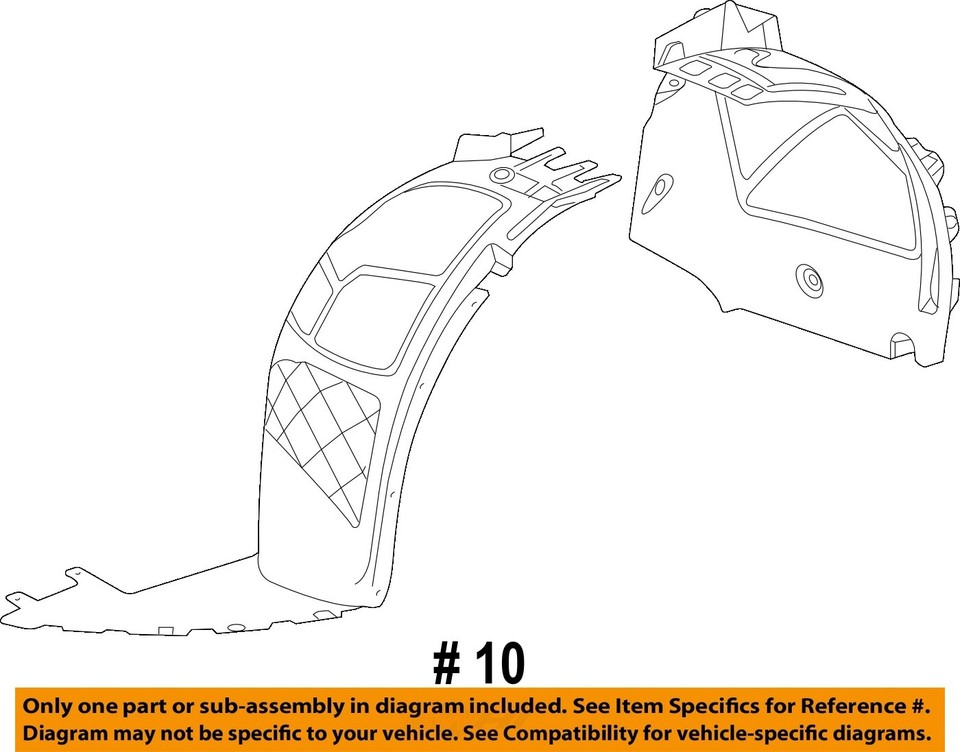 GM OEM 10-13 LaCrosse Fender Fender Components-Fender Liner 20907204 | eBay