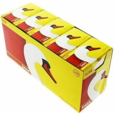 Swan Slim line Filter Tips Loose Smoking Cig Slimline Pack of 10 Full ...