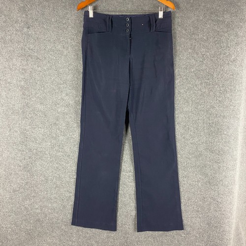 Crossroads Pants Womens 8 Blue Chino Dress Trousers Bootcut Corporate ...