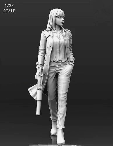 1/35 Women Resin Figure Model Kits Toys Girls Soldiers Unassembled ...