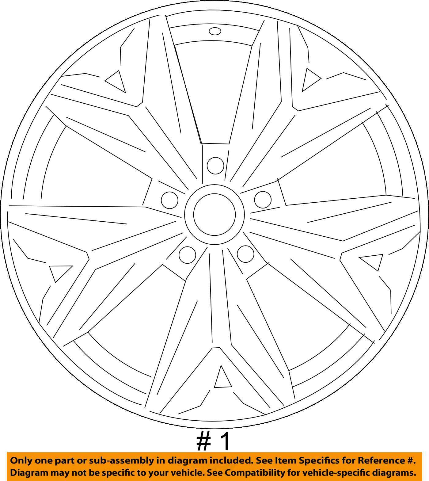 Wheel 18x8 Alloy 5 Y Spoke Design Opt CF8 Fits 18-20 ATLAS 6902851 | eBay