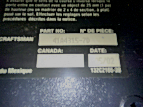 Sears Craftsman 41A4315-7D Door Opener Logic Board for sale online | eBay