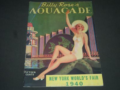 1940 BILLY ROSE'S AQUACADE MAGAZINE - NICE ILLUSTRATED COVER - ST 4989 | eBay
