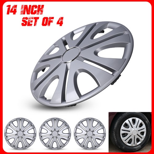 14" Set of 4 Wheel Covers Full Rim Snap On Hub Caps fit R14 Tire ...