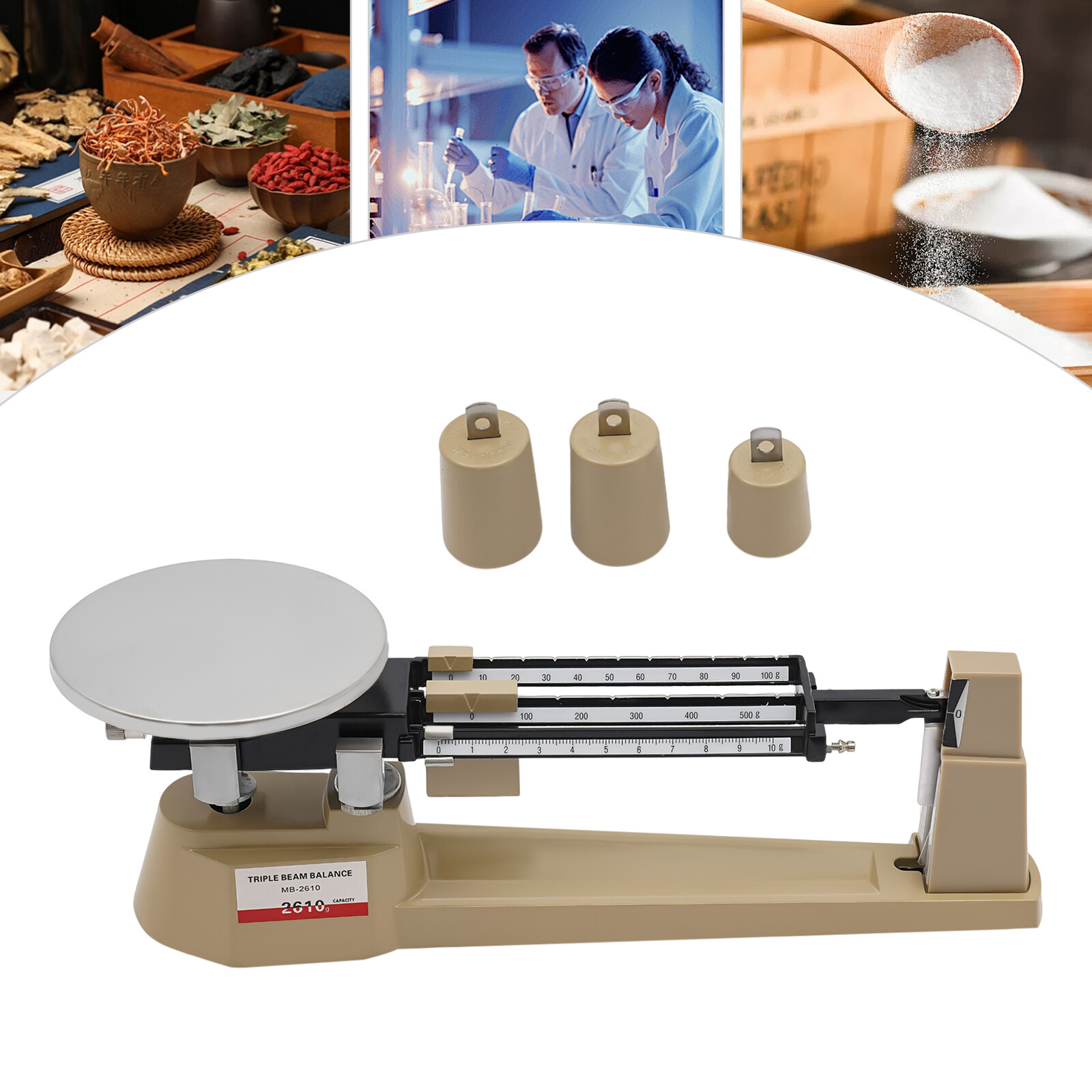 Triple Beam Scale, 2610G/0.1g Triple Beam Mechanical Balance Scale Lab ...