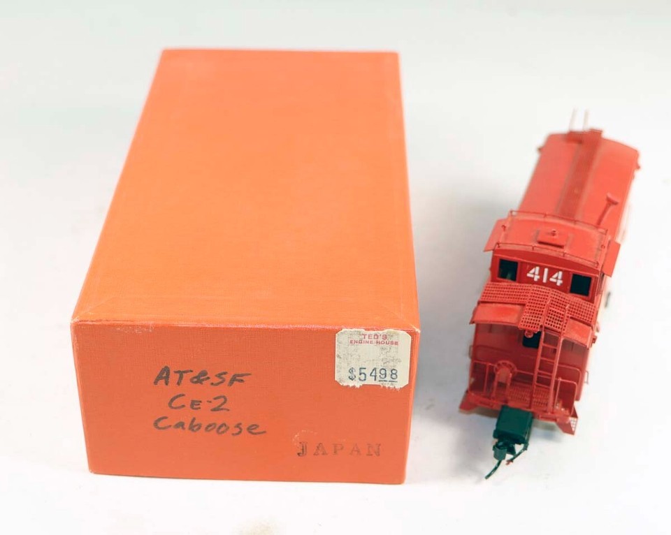 Unknown Manufacturer Brass CE-2 Offset Cupola Caboose ATSF #999414 1/87 ...
