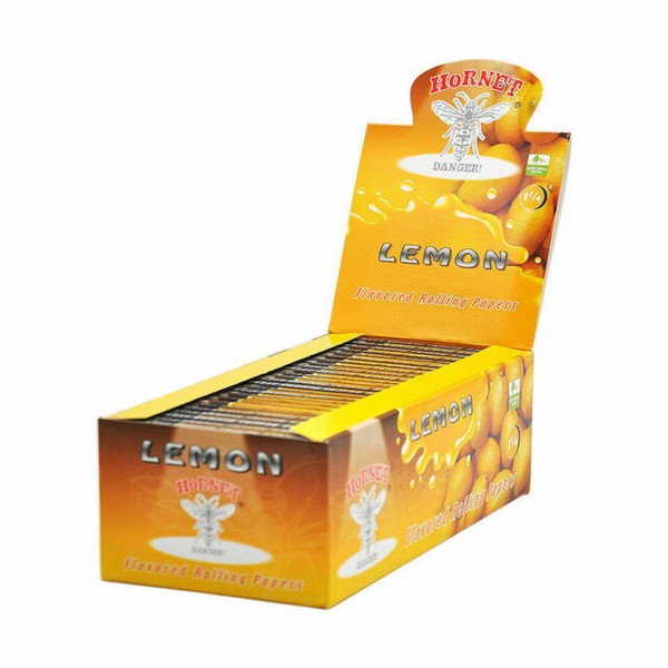 5 Pcs Hornet Lemon Flavored 78mm Cigarette Rolling Paper 50 Papers per ...