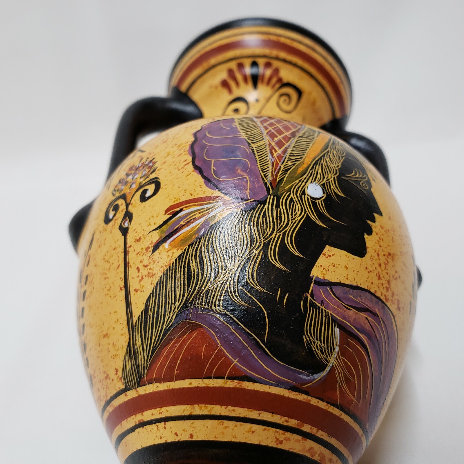 Ares God Hera Goddess Rare Hand Painted Ancient Greek Art Vase Amphora ...