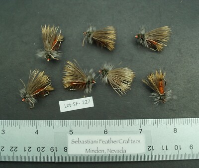Seven #12 Orange Stimulator Flies Lot-SF 227 | eBay
