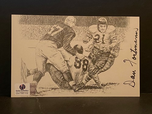 Signed Dan Fortmann Photo Card HOF AUTOGRAPH Chicago Bears CERTIFIED ...
