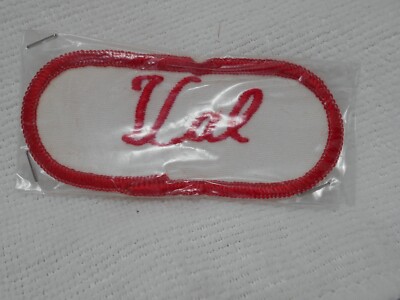 VAL USED EMBROIDERED VINTAGE SEW ON NAME PATCH TAGS ASSORTED COLORS | eBay