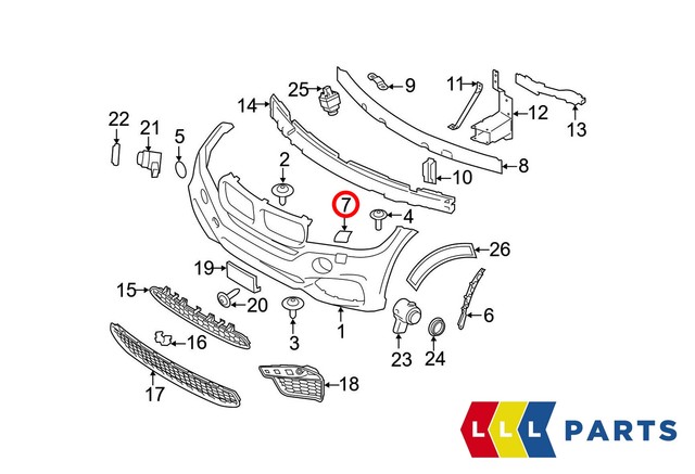 Genuine BMW X5 M X6 F85 F86 Sac Headlight Washer System Cover Left ...