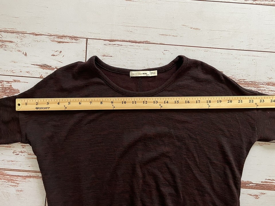 Rag & Bone Jean The Knit Vee hudson Relaxed Fit Berry Port Heathered ...