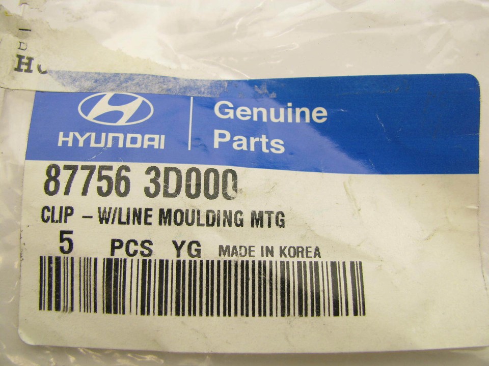 (5) NEW GENUINE Body Side Molding Clips OEM For Hyundai 877563D000 | eBay