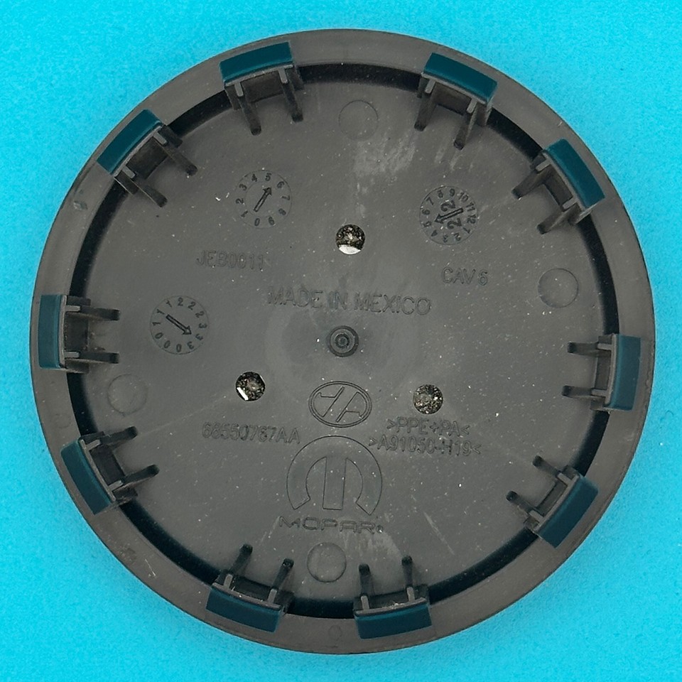 For Jeep Wrangler OEM Center Cap 2024 Black w/Blue 68550767AA A91050-H ...