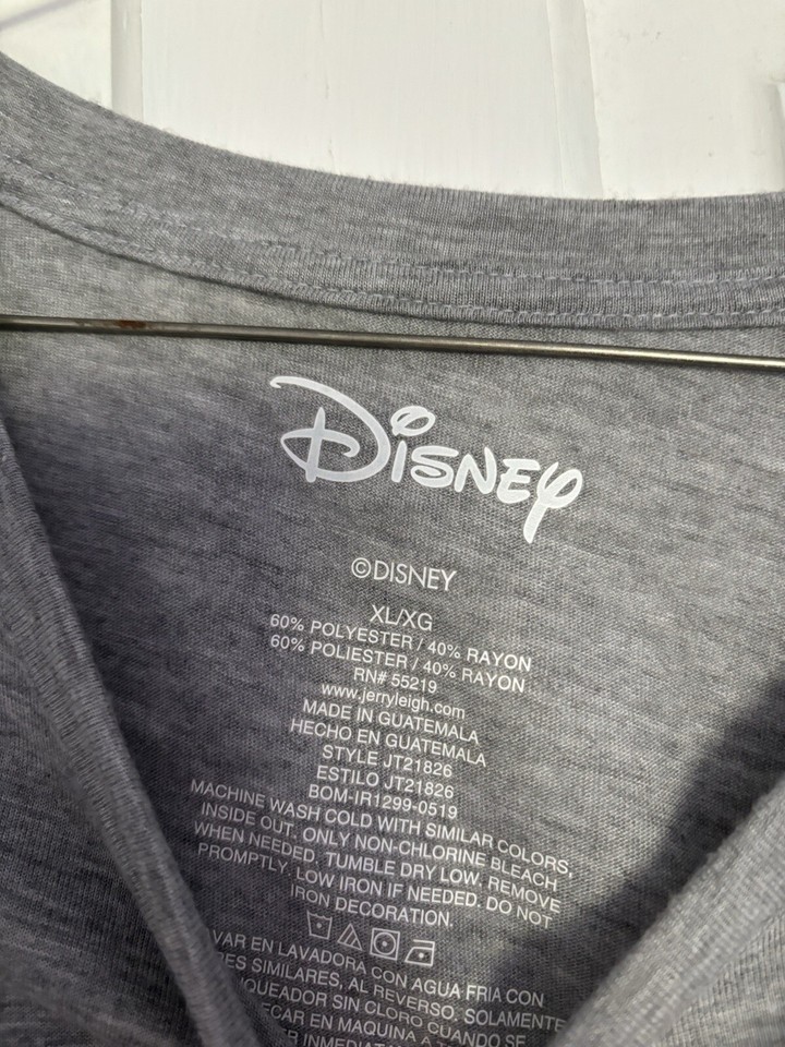Disney 2019 Ladies Grey T-shirt With Design On Front XL. Supersoft ...
