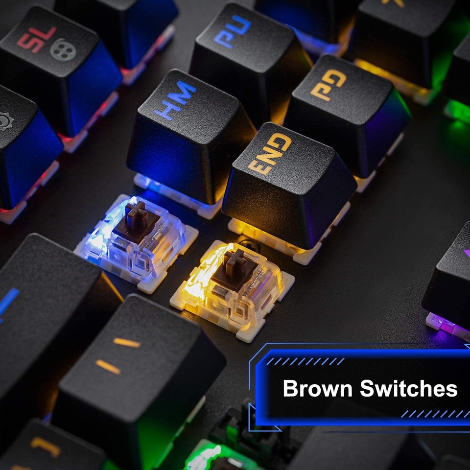 Wireless Gaming Keyboard Mechanical G-Cord Wired Keyboard LED Backlit ...