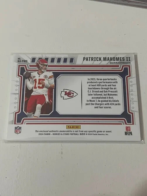 2024 Panini Rookies & Stars Patrick Mahomes ll NFL Authentic ...