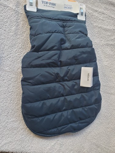 Top Paw Puffer Dog Coat XS/M/L/XL- Blk/Gray/Green/Blue/Teal * Benefits ...