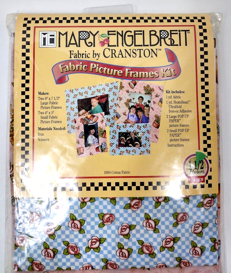 Mary Engelbreit Cranston Fabric Picture Frame Kit Makes 4 Frames ...