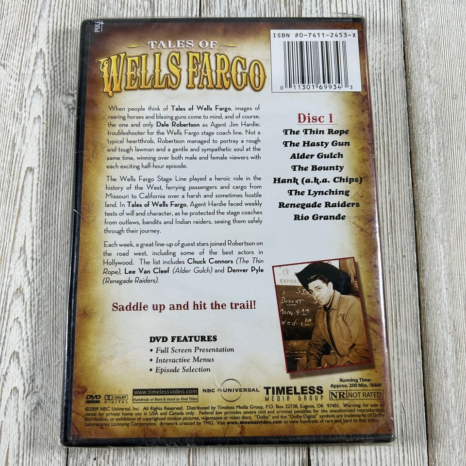 Tales of Wells Fargo DVD 2009 Western Dale Robertson Chuck Connors | eBay