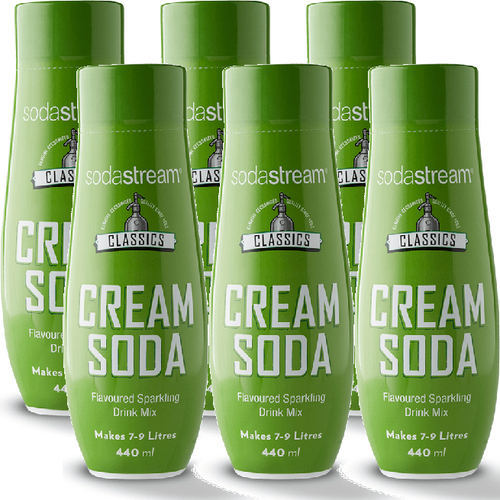 NEW 6x SodaStream Cream Soda Creaming Syrup Mix 440mL Sparkling Pack ...