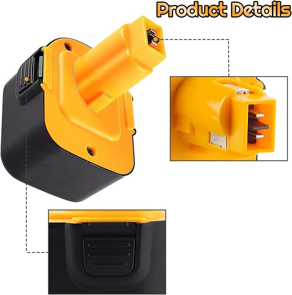 2PACK 12 Volt For DEWALT DC9071 12V Battery DW9071 DW9072 DC9740 ...