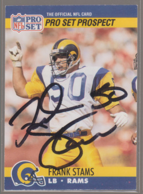 Autographed 1990 Pro Set Frank Stams - Rams | eBay