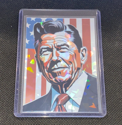 Ronald Regan Custom Presidential Holofoil Refractor Card | eBay