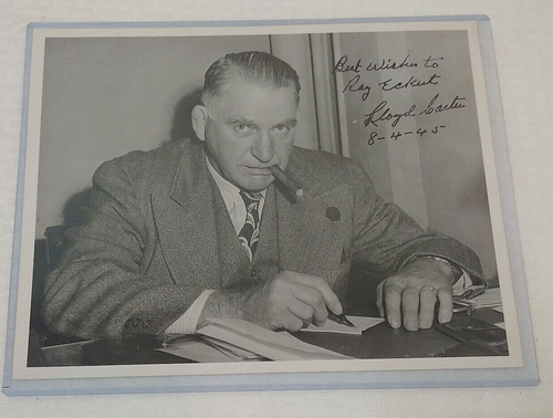 1945 Wrestling 8x10 Photo Lloyd Carter Promoter AUTOGRAPHED Signed To ...