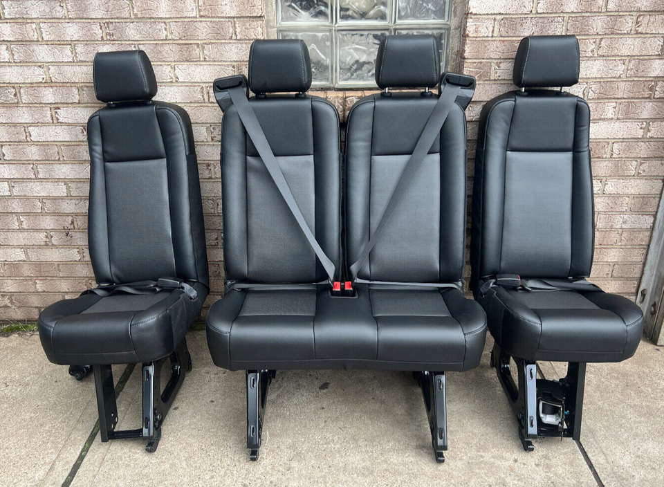 2015-2024 Ford Transit OEM Seat Black vinyal LAST 5th Row Seat COMPLETE ...