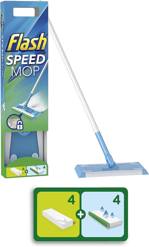NEW Flash Speed MOP 4 + 4 Free refills Starter Kit Wet and Dry Refills ...