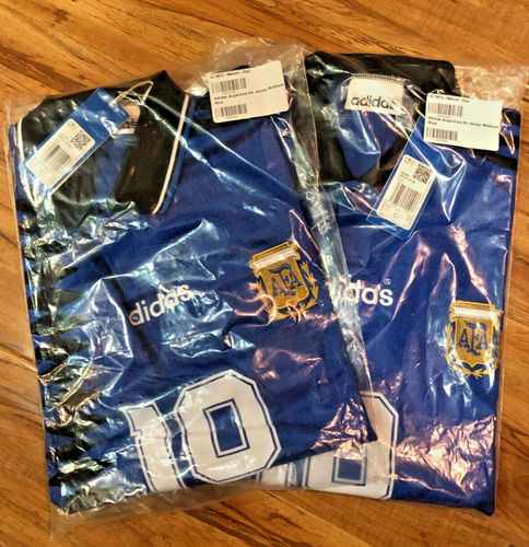 Argentina 1994 Adidas Official Retro Away Soccer Jersey Men's Medium (M ...