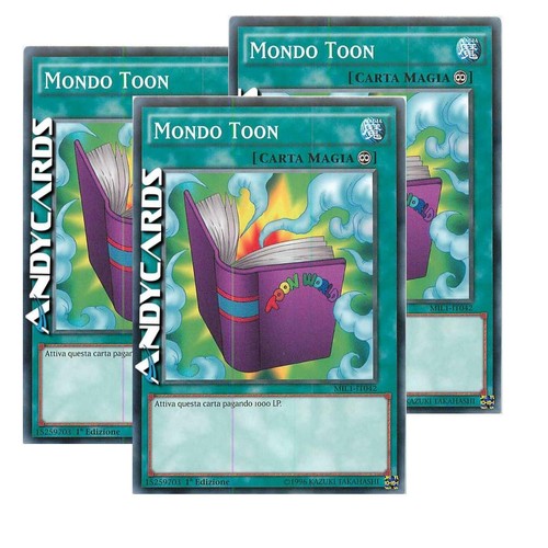3x MONDO TOON • (Toon World) • Common • MIL1 IT042 • Yugioh ...