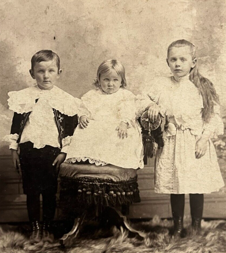 Victorian Children Vintage Cabinet Photo Boy Blonde Girl Children 1870 ...