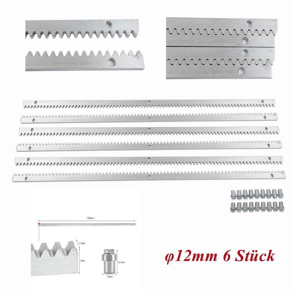 6 Pack Automatic Sliding Gate Tooth Gear Rack Rail Track for Sliding ...