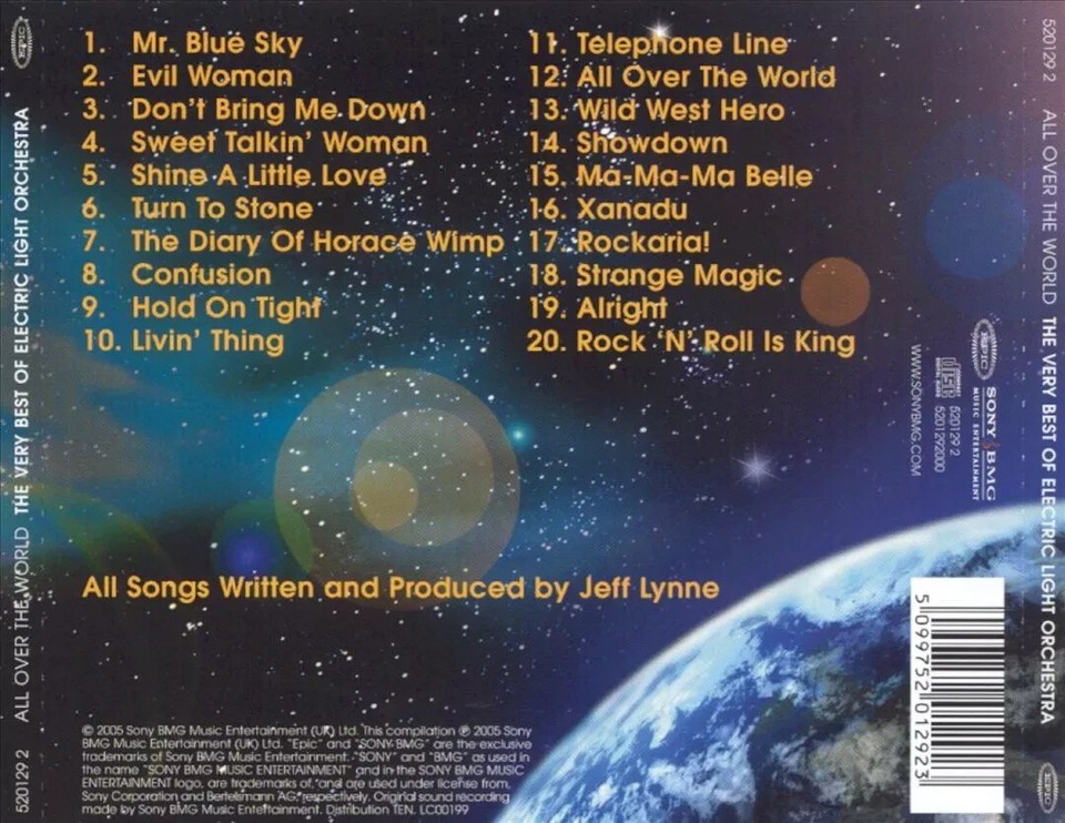 ELECTRIC LIGHT ORCHESTRA ALL OVER THE WORLD: THE VERY BEST OF ELO ...