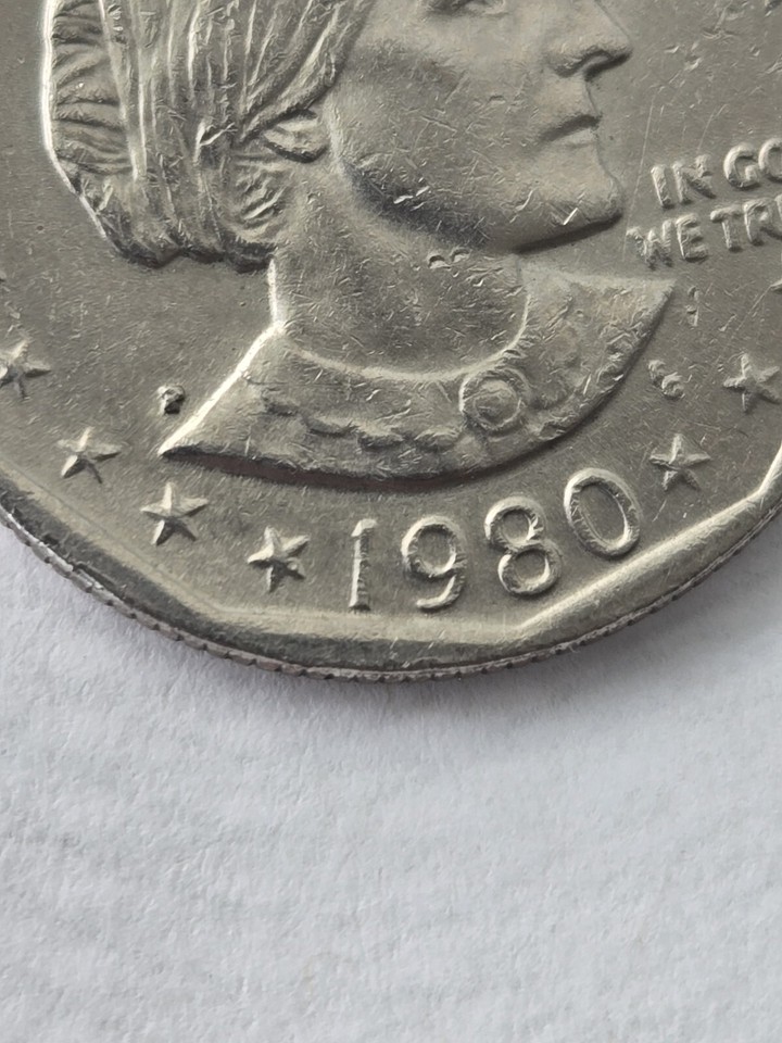 SUSAN B ANTHONY - P Near Date, WIDE RIM Coin Very Rare 1980 | eBay