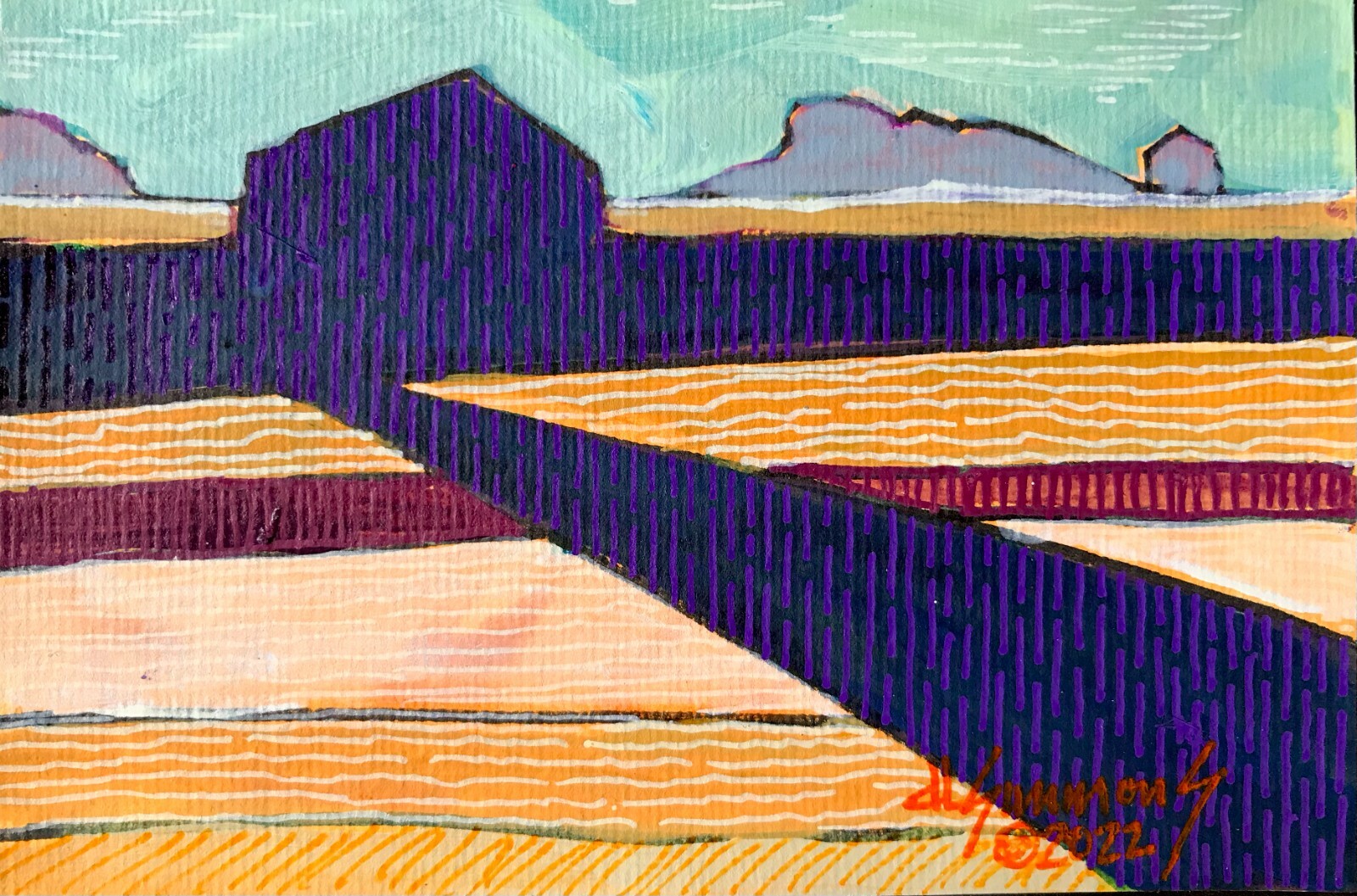 Acrylic on Paper - Studies, small paintings - Series of 24 images ...