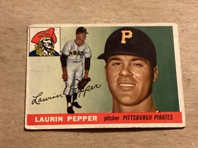 1955 TOPPS BASEBALL #147 LAURIN PEPPER - PIRATES ROOKIE - Very Good ...