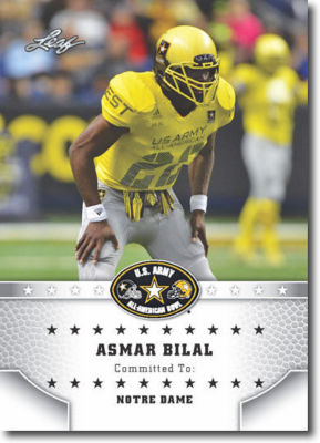 ASMAR BILAL 2015 LEAF "1ST EVER PRINTED" HIGH SCHOOL ARMY ROOKIE CARD ...