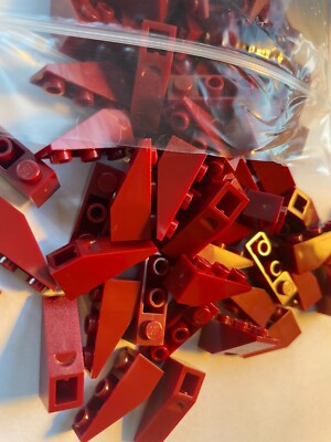 LEGO-NEW-#4287-DARK RED-SLOPE INVERTED 33 3 X 1 -15 PIECES | eBay