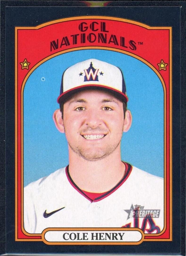2021 Topps Heritage Minor League Edition - Cole Henry #14 Black Border ...