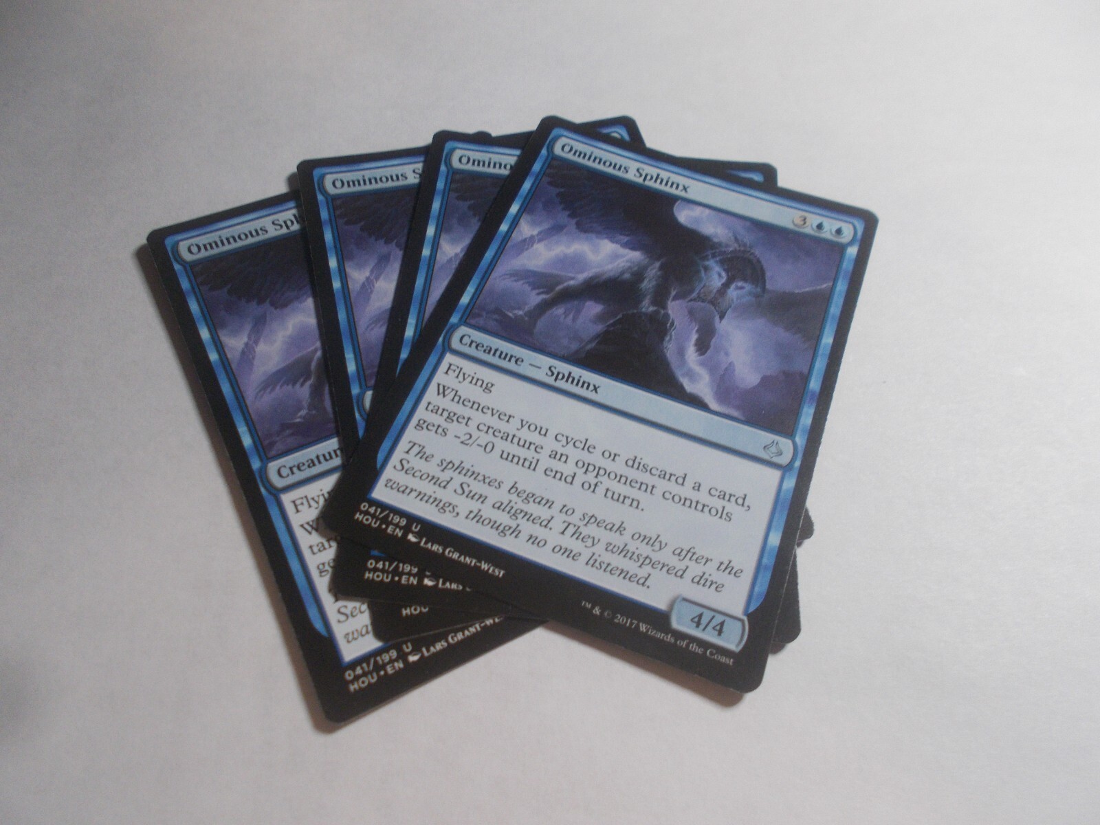 Ominous Sphinx x4 MTG Hour of Devastation Blue Uncommon Creature NM | eBay