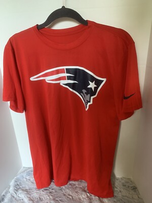 New England Patriots Nike Dri-Fit Tee Shirt NFL Football Red Large L | eBay