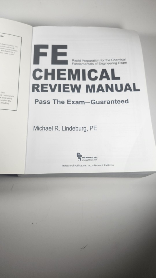 PPI FE Chemical Review Manual - Comprehensive Review Guide for the ...