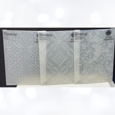 Cuttlebug ANNA GRIFFIN Thistle Diamond Celtic 5x7 Embossing Folders Lot ...