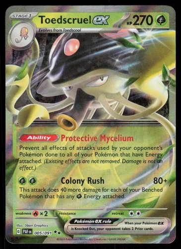 Toedscruel ex 005/091 Ultra Rare Pokemon Paldean Fates NM | eBay